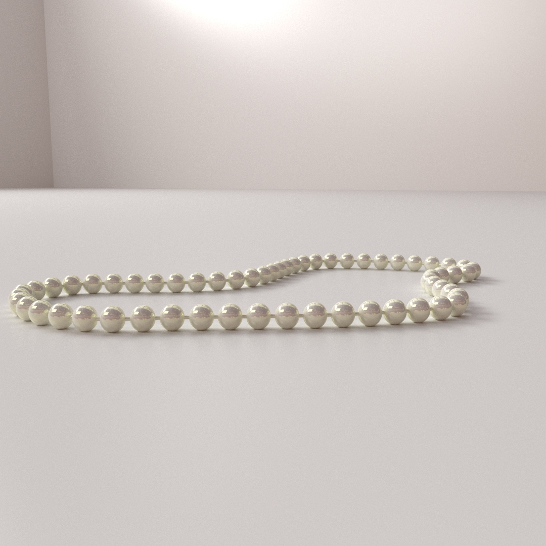 3d pearl necklace model