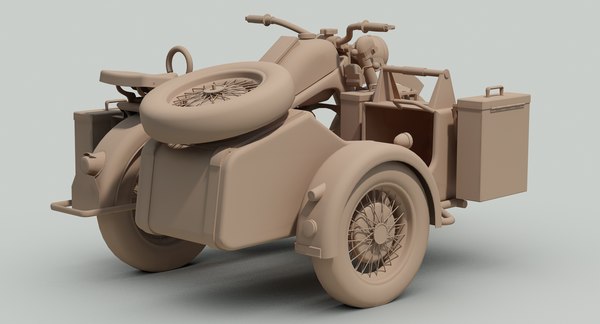3d model ww2 german zundapp ks