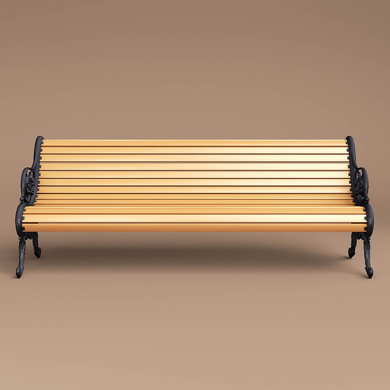 baroque bench obj