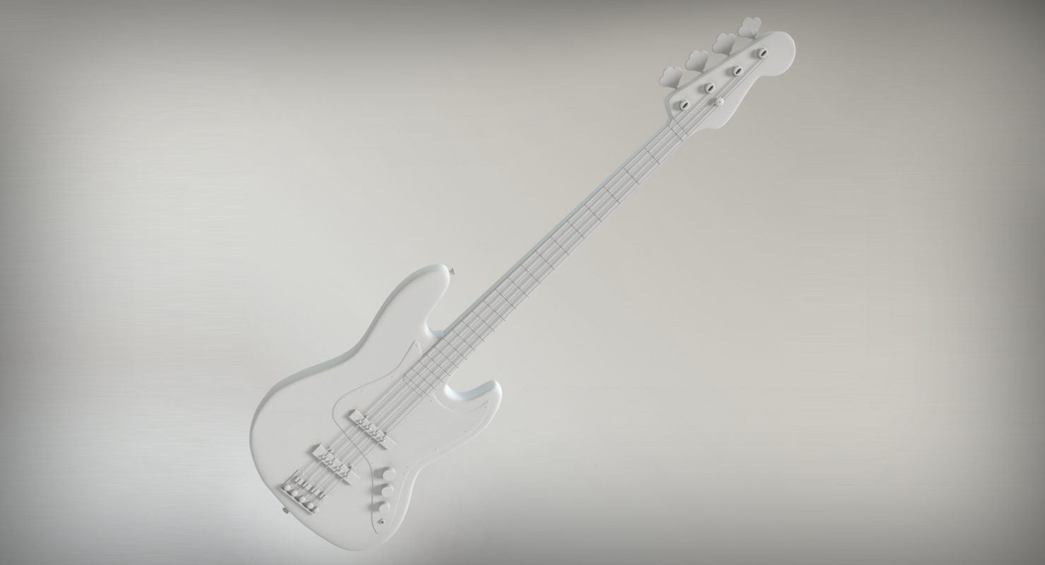 Gitara basowa Model 3D - TurboSquid 1134630