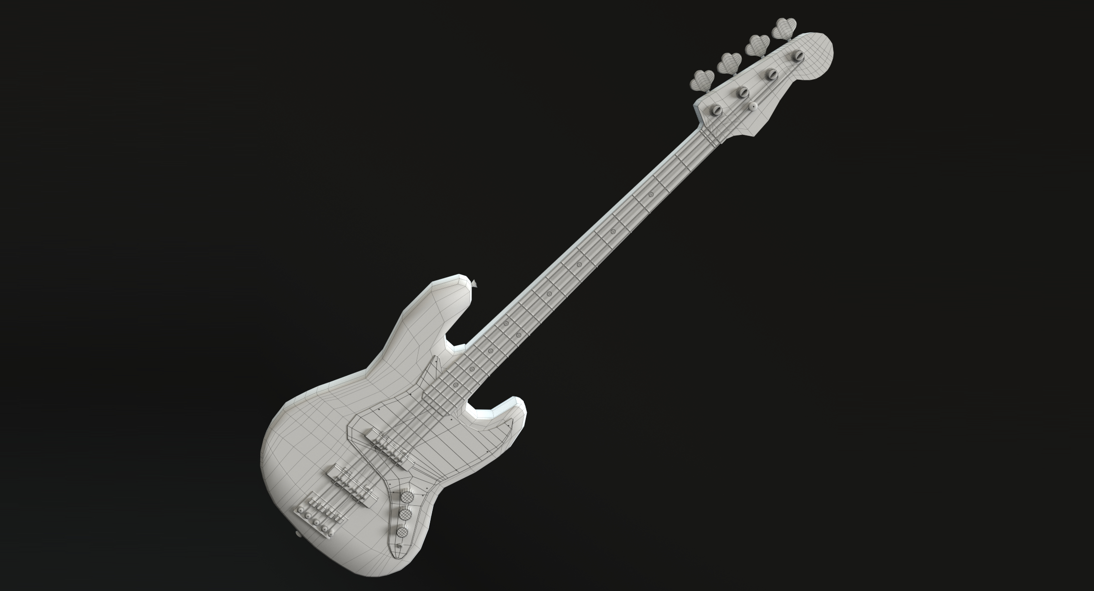 3d bass guitar model