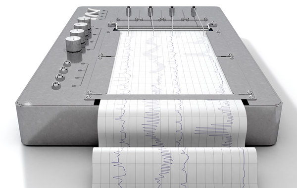 3d metal polygraph machine model