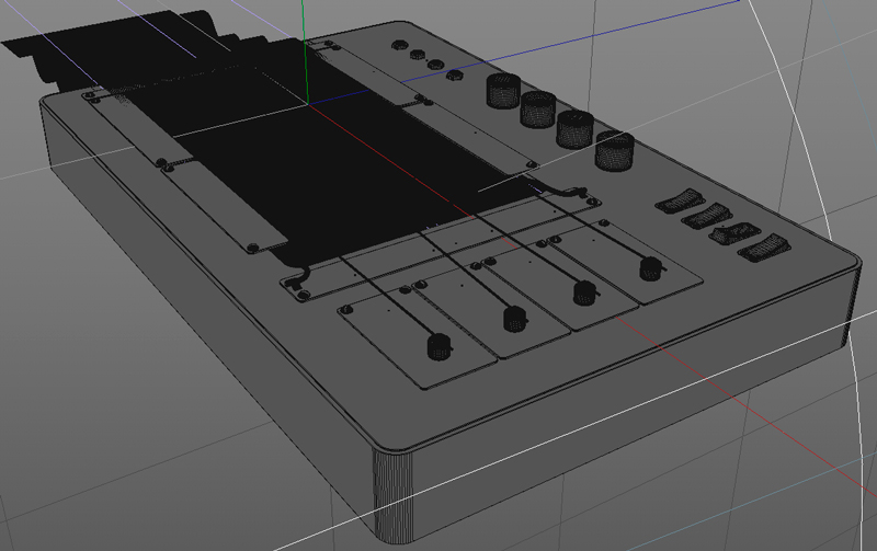 3d metal polygraph machine model
