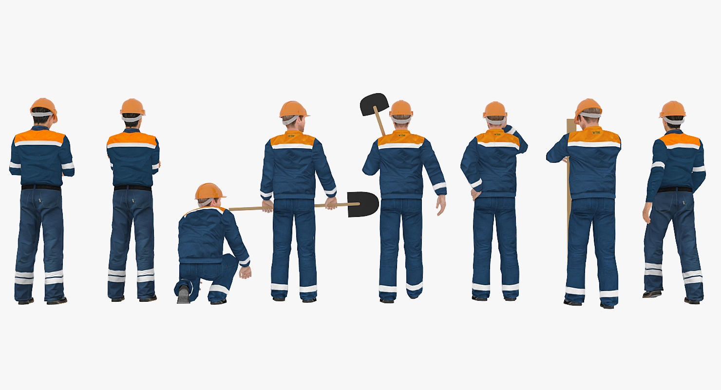 workers 3d model
