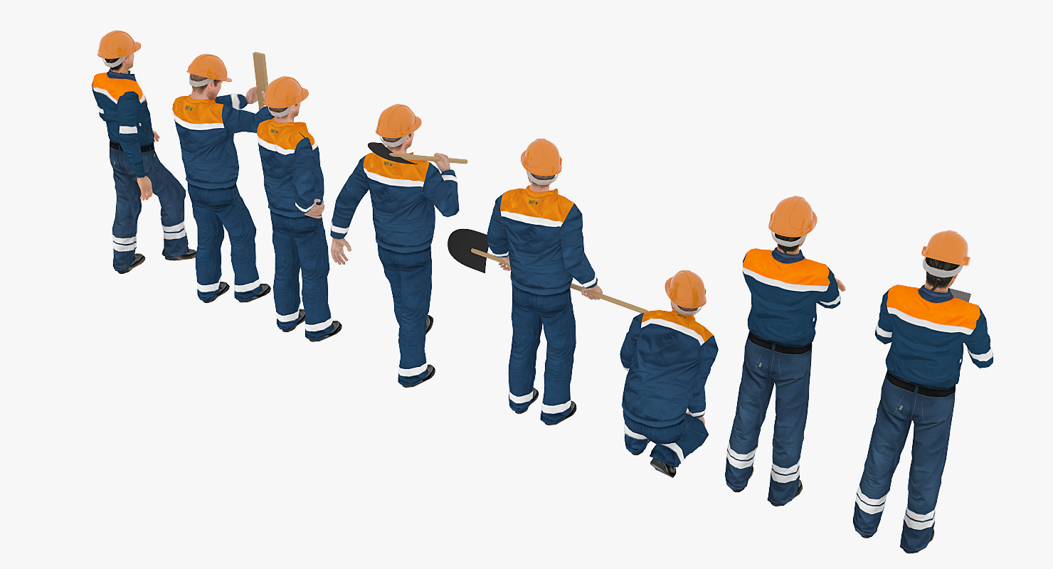 workers 3d model