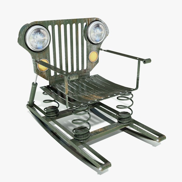 scrap metal chair 3d model