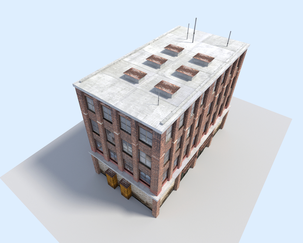 modèle 3D de bâtiment low poly - TurboSquid 1135046