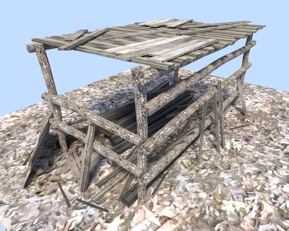 wood pile 3d model