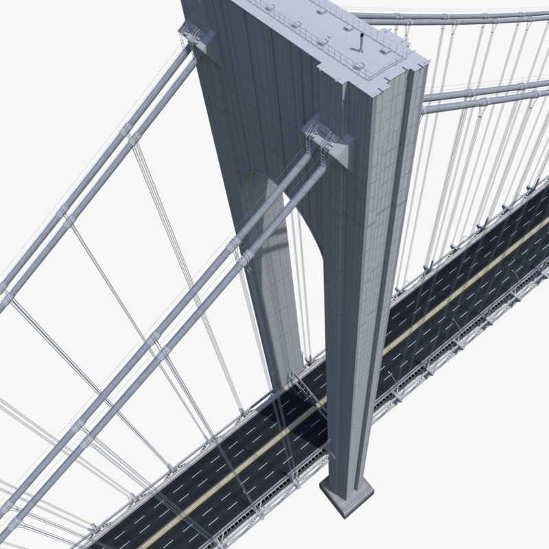 verrazano narrows bridge 3d model