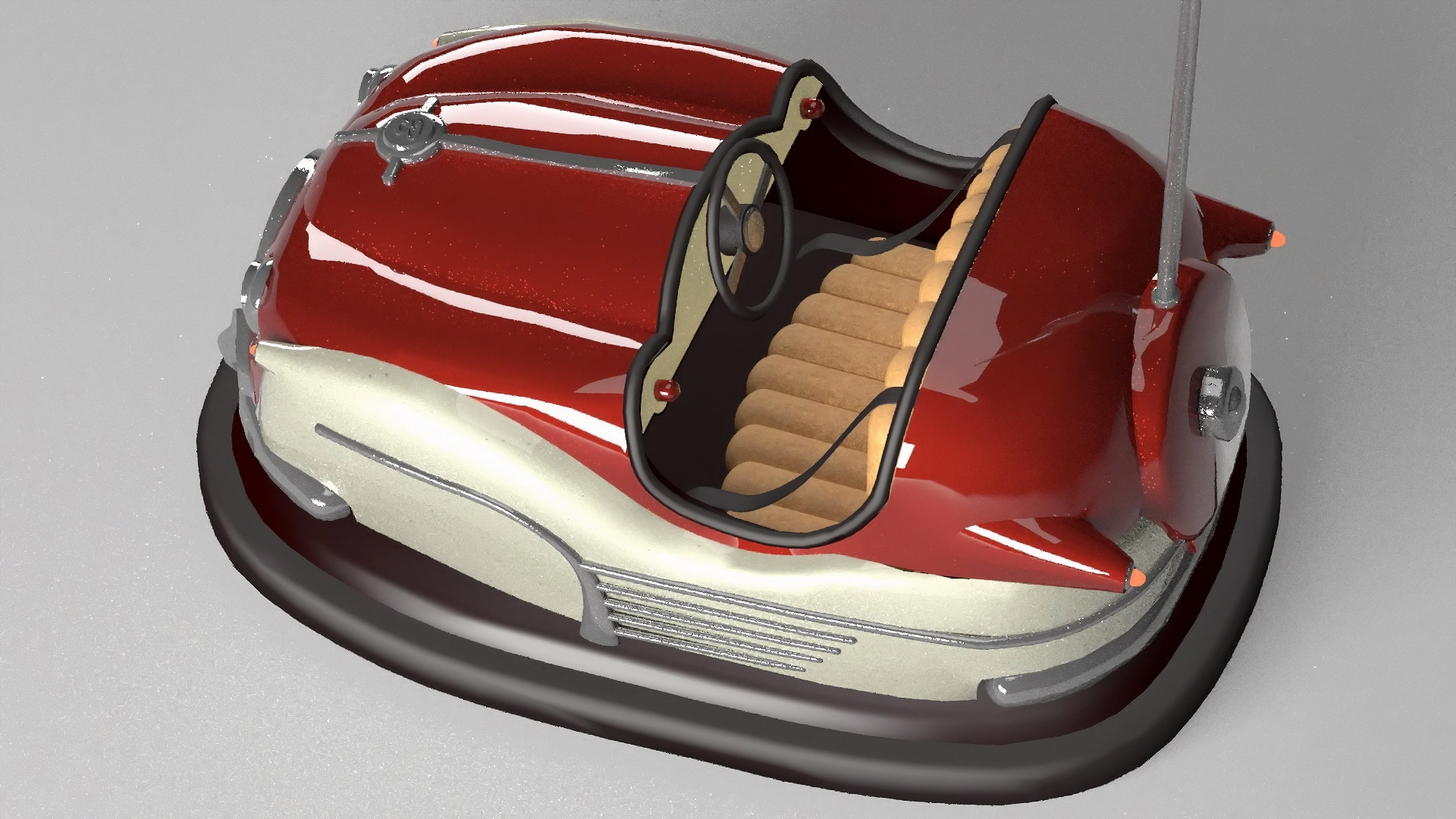 bumper car 3d obj