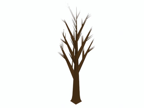dead tree cartoon 3d model
