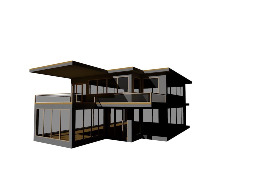 modern contemporary house 3d model