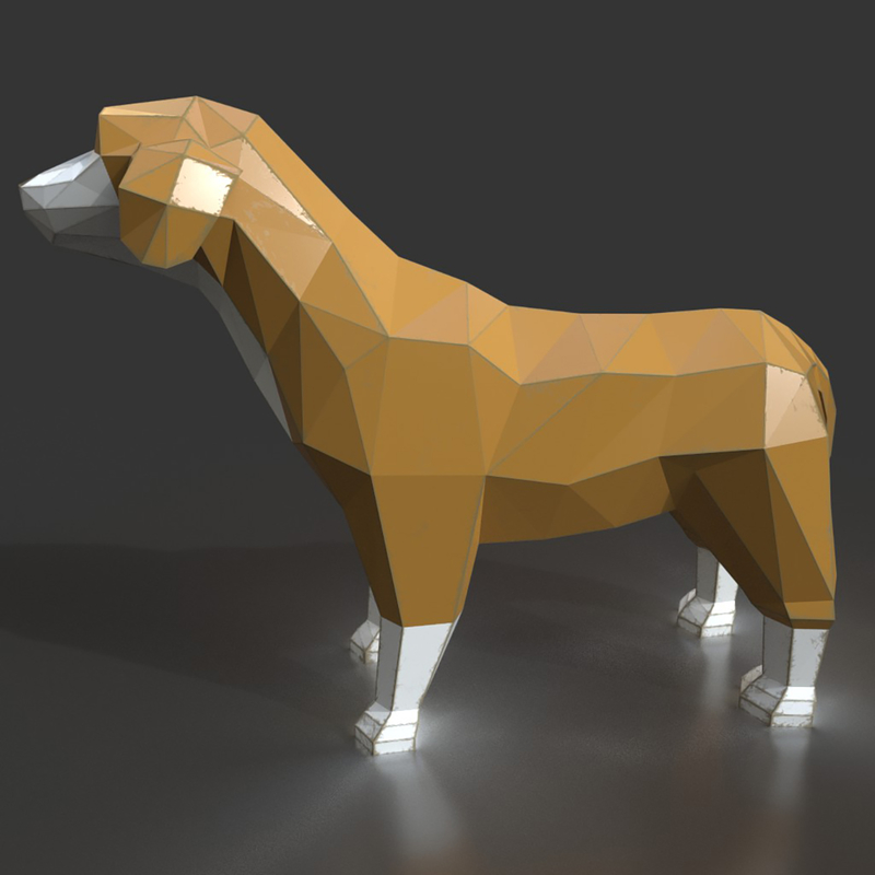 3d model style dog