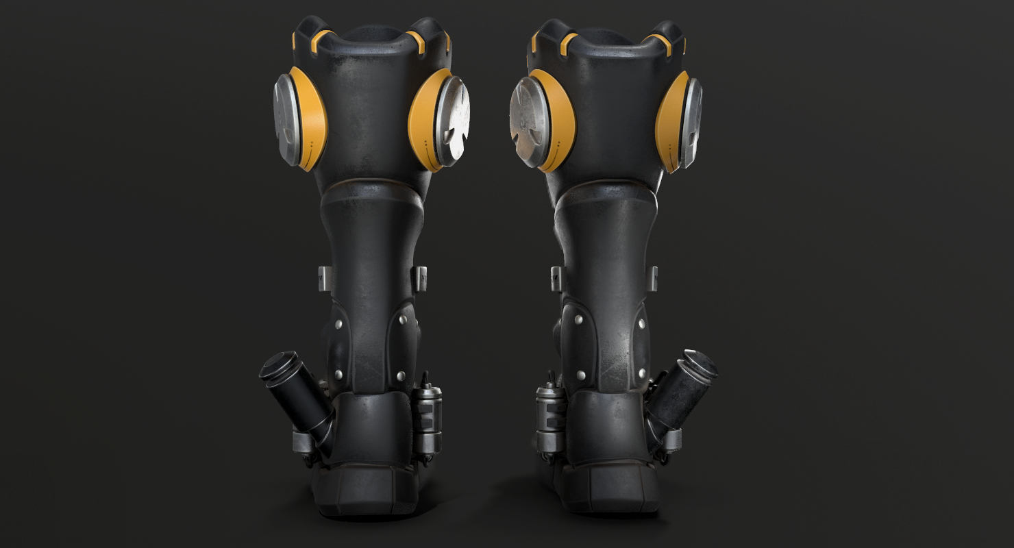 sci-fi boots 3d c4d