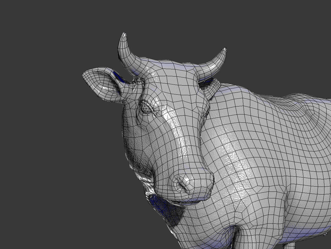 3d rigged cow