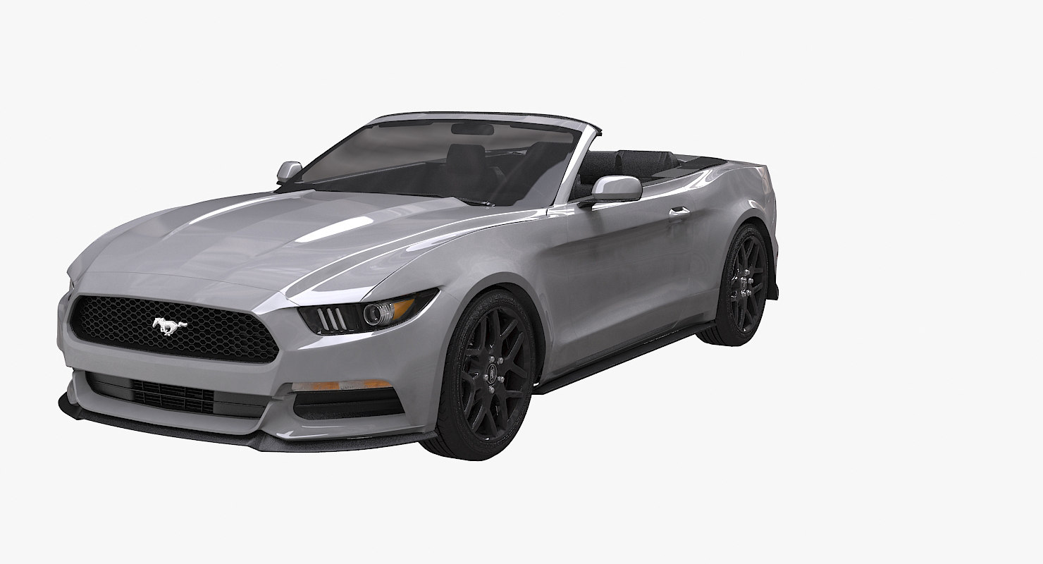 3d model mustang convertible