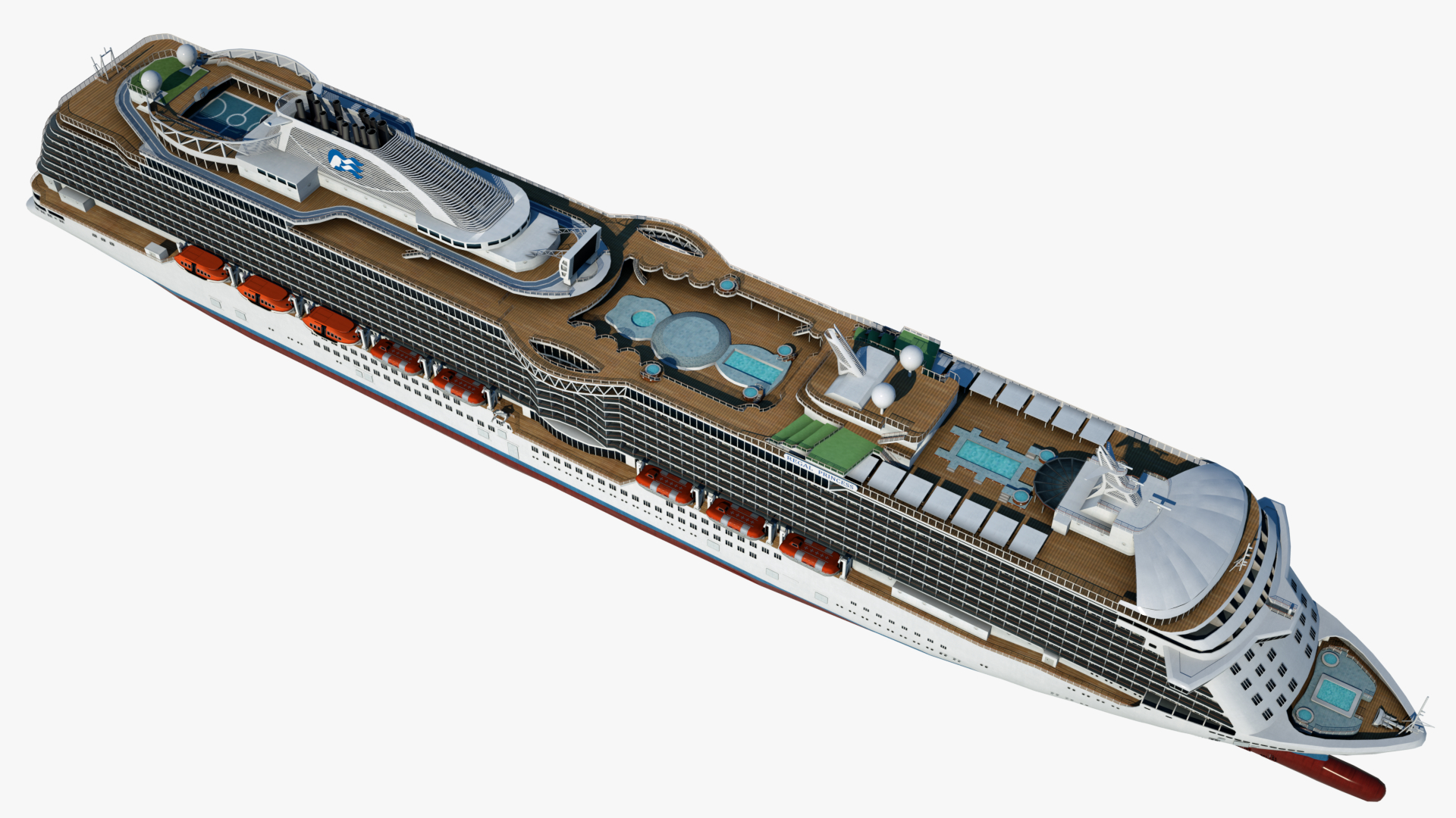 cruise vessel regal princess 3d max