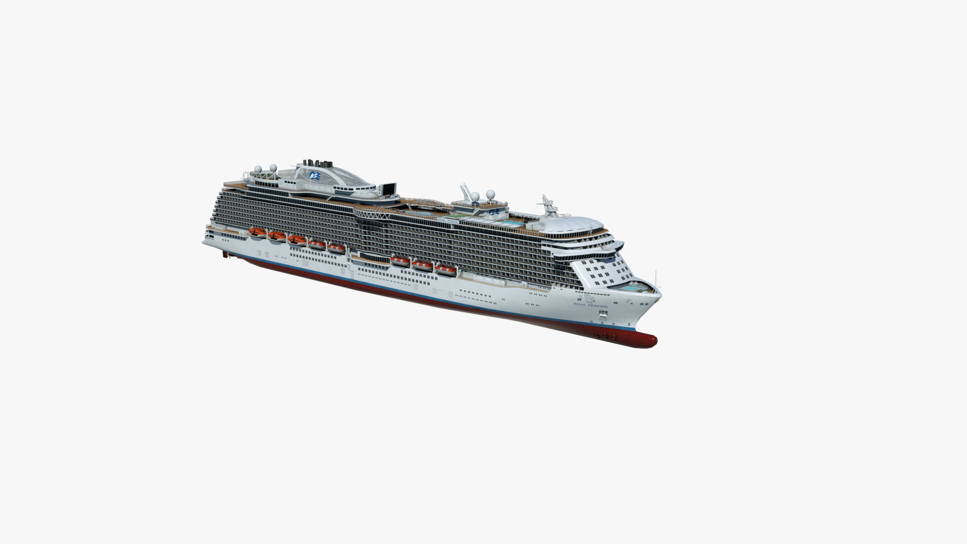 cruise vessel regal princess 3d max