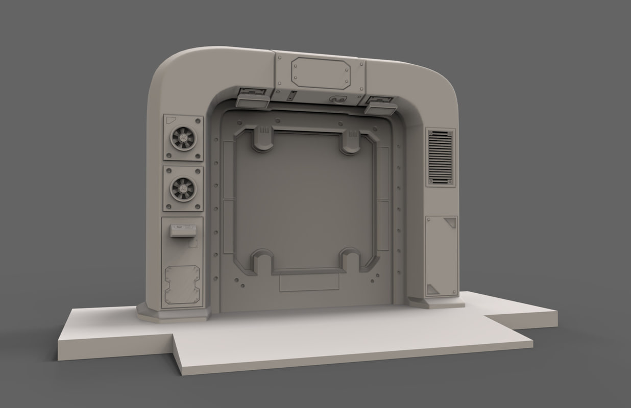 3d model sci-fi gates
