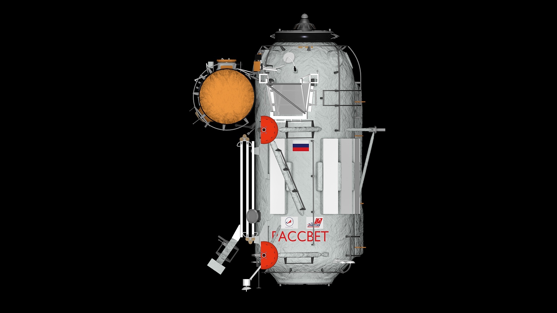 3d model of iss rassvet mini research