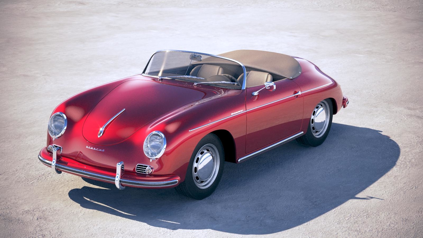 porsche 356 speedster 3d lwo