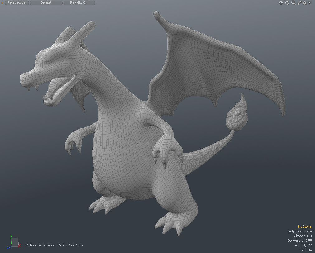 charizard pokemon 3d obj