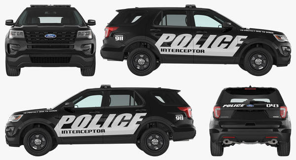 police interceptor unit 2016 3d model
