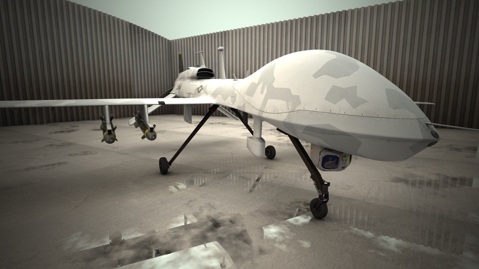 3d mq-1c gray eagle model