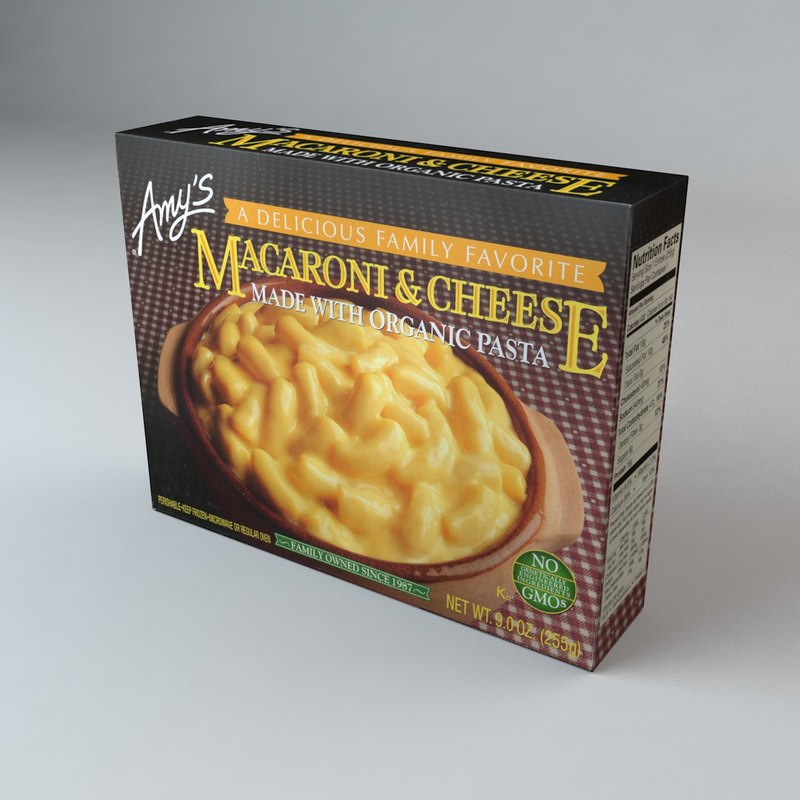 box amys macaroni cheeses 3d c4d
