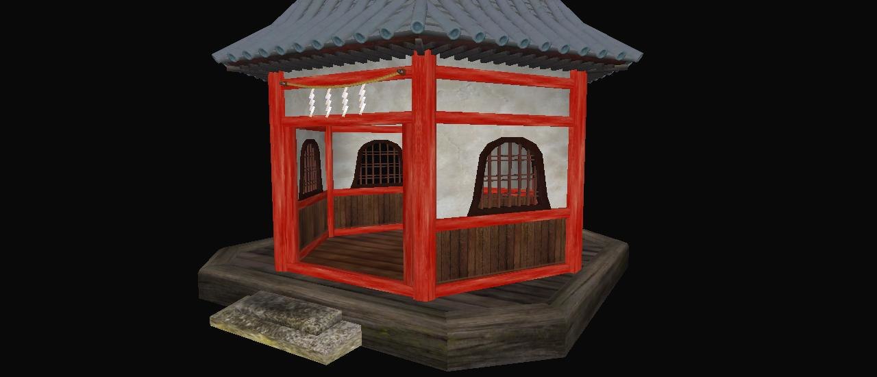 3d model small buddhist temple