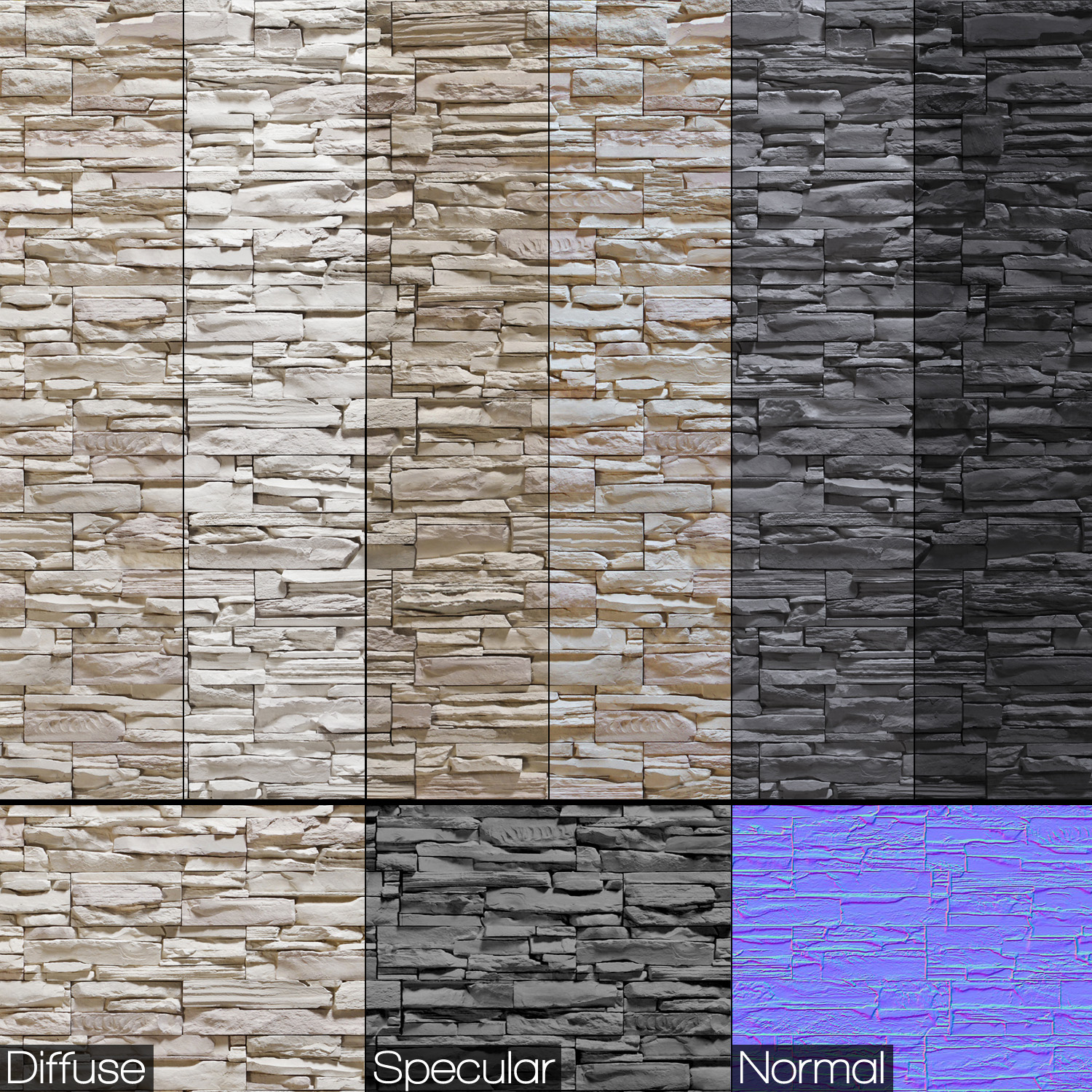 seamless stone wall 4 3d max