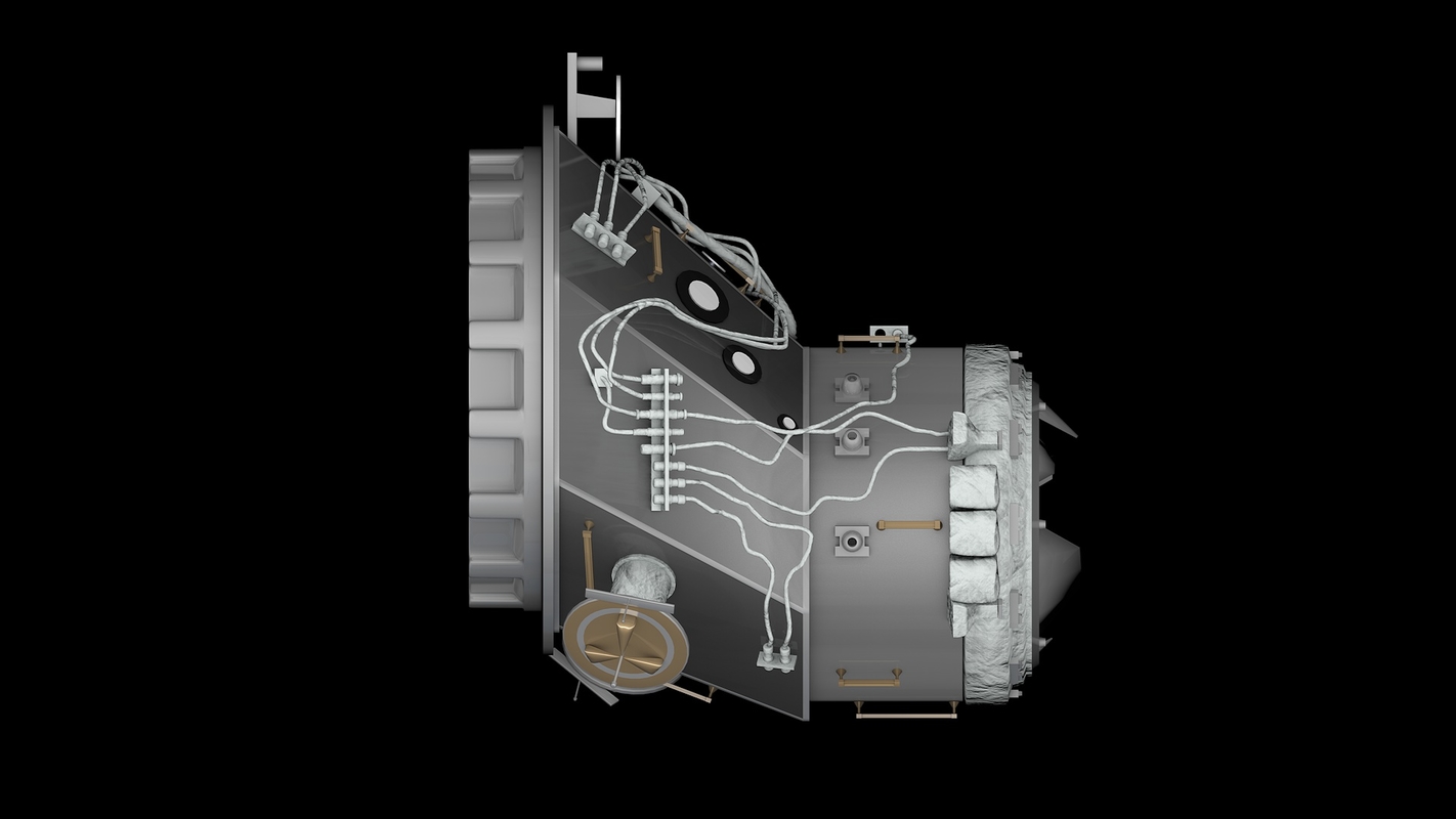 iss pressurized mating adapter 3d model