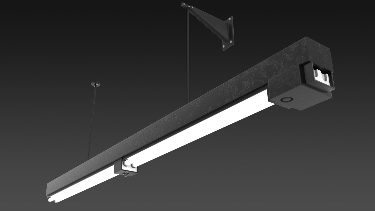 3d model fluorescent light