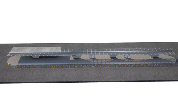 bus station 3d obj