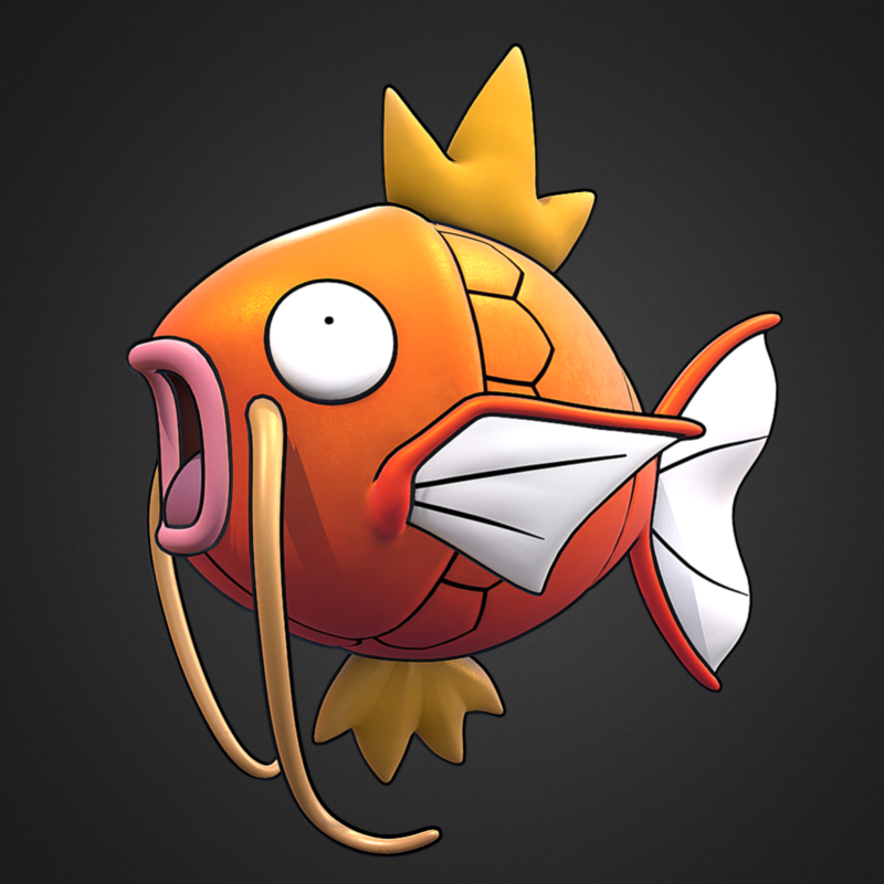 magikarp pokemon 3d model