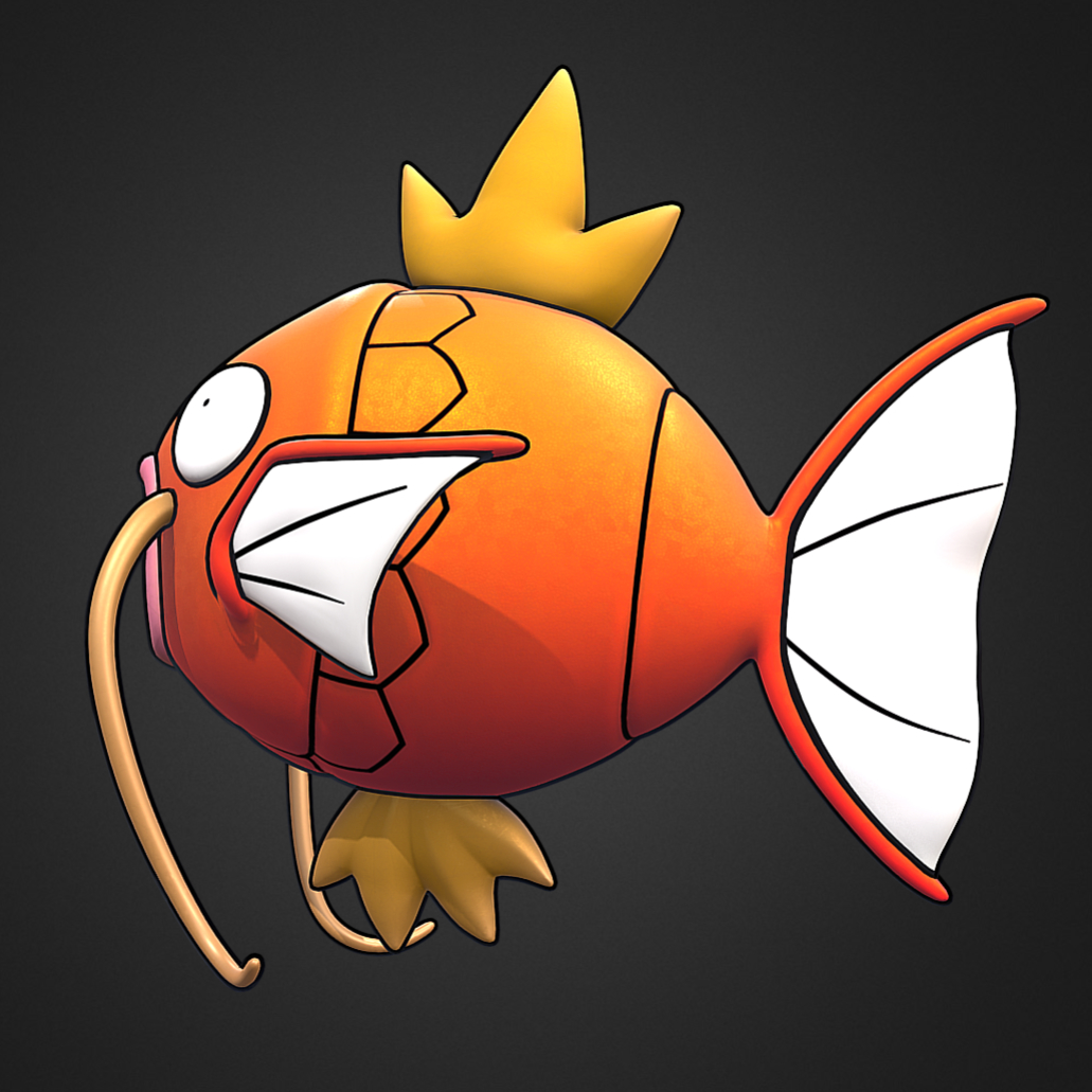 magikarp pokemon 3d model
