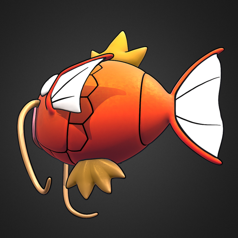 magikarp pokemon 3d model
