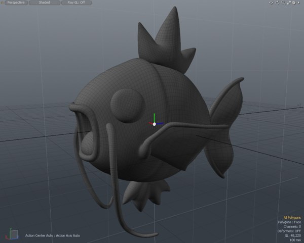 magikarp pokemon 3d model