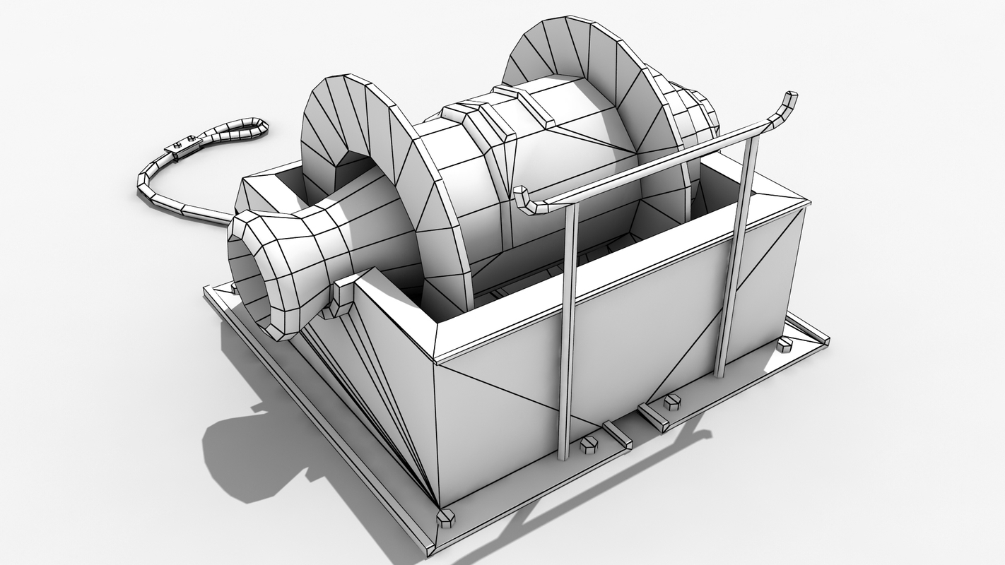 winch cable 3d max