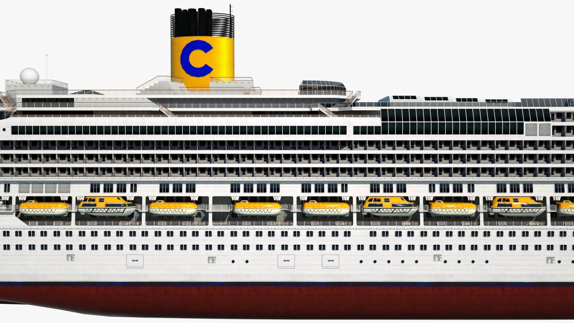 3d cruise vessel costa favolosa model