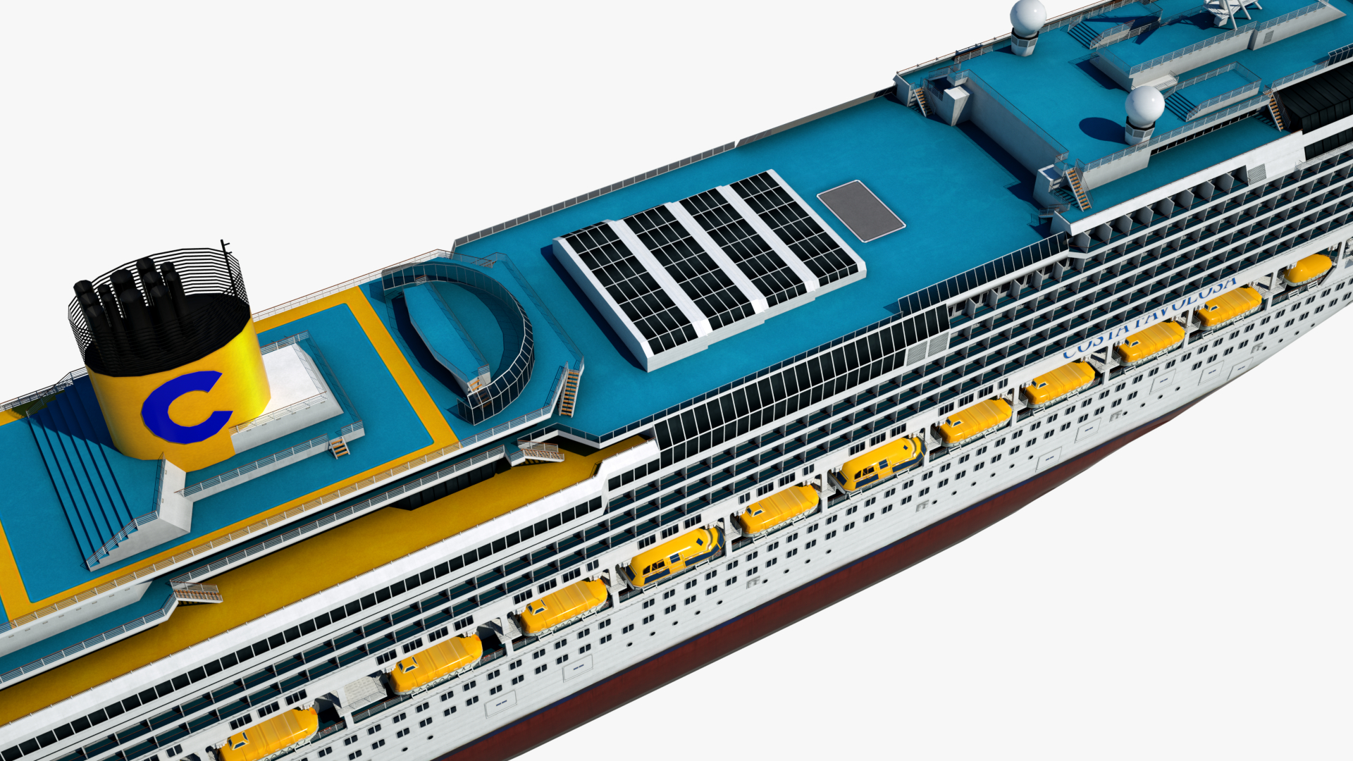 3d cruise vessel costa favolosa model