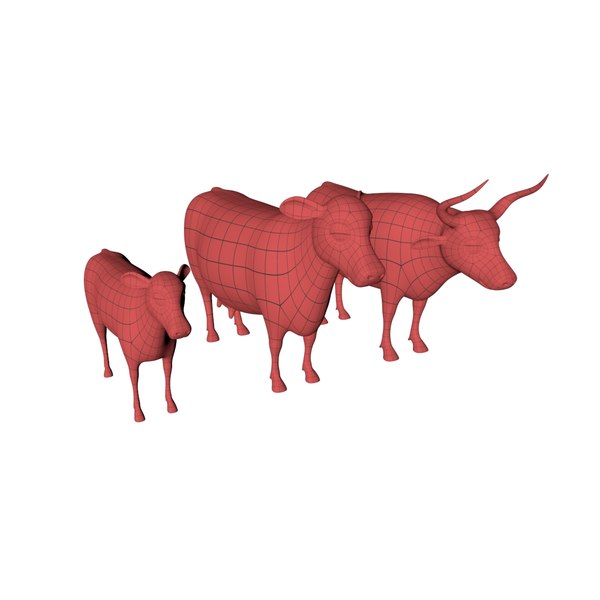 domestic animals base mesh 3d c4d