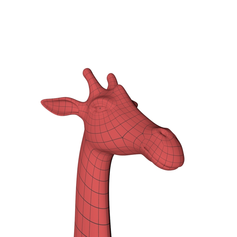 3d base mesh giraffe