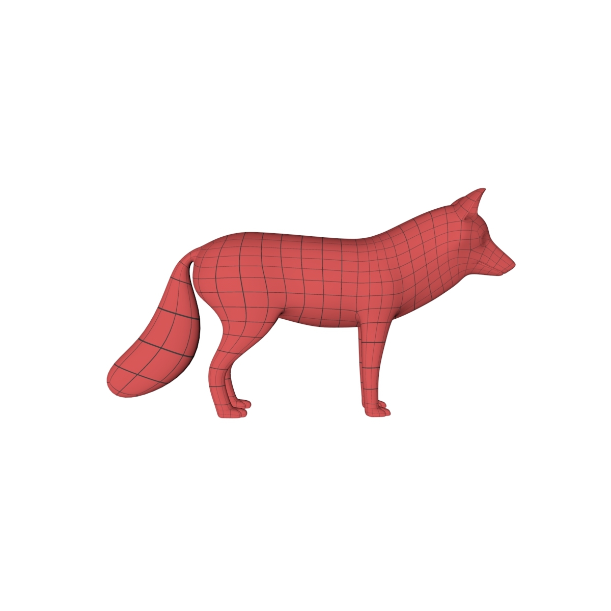 c4d base mesh fox