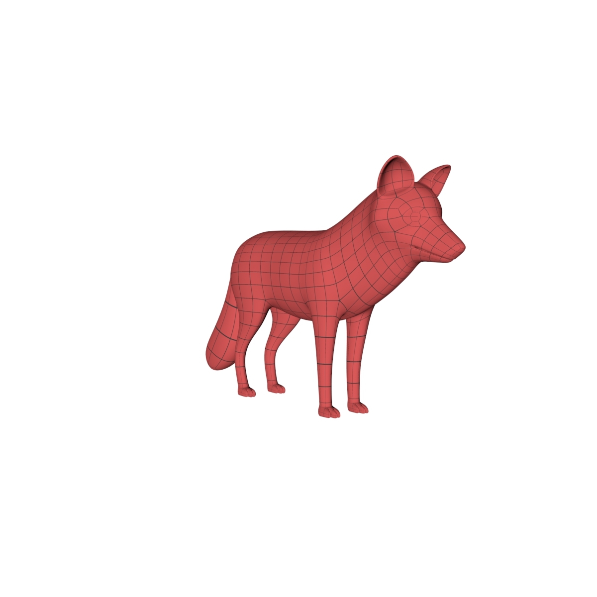 c4d base mesh fox