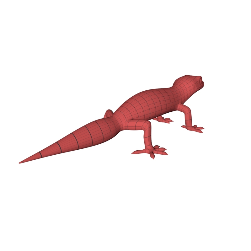 base mesh gecko c4d