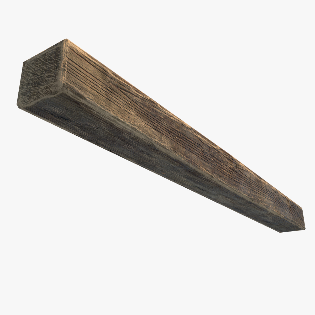 square wood log 3d model