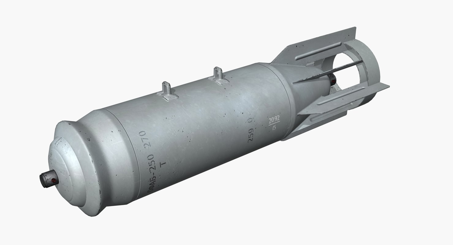 modelo 3d FAB250 soviet ruso aviones bomba juego listo PBR modelo ...
