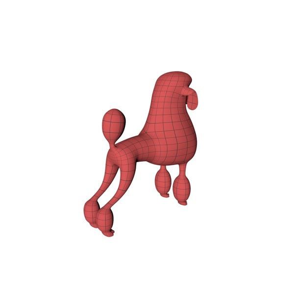 3d base mesh poodle model