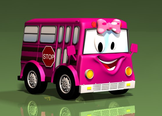 bus pink girl 3d 3ds